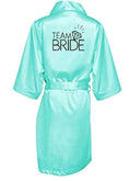 Chic Team Bride Satin Robes For Bridal Party – BigBeryl