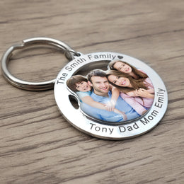 Custom Photo Keychain With Engraving - BigBeryl