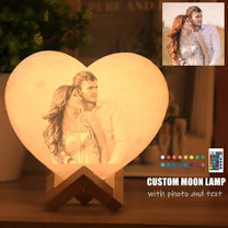 3D Heart Shape Moon Lamp Light - BigBeryl
