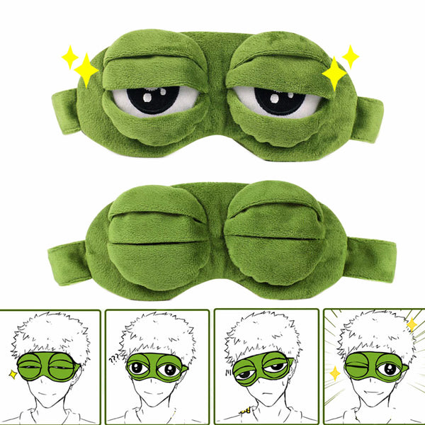 Sad Pepe The Frog Eye Mask | Funny Eye Masks For Sleeping - BigBeryl