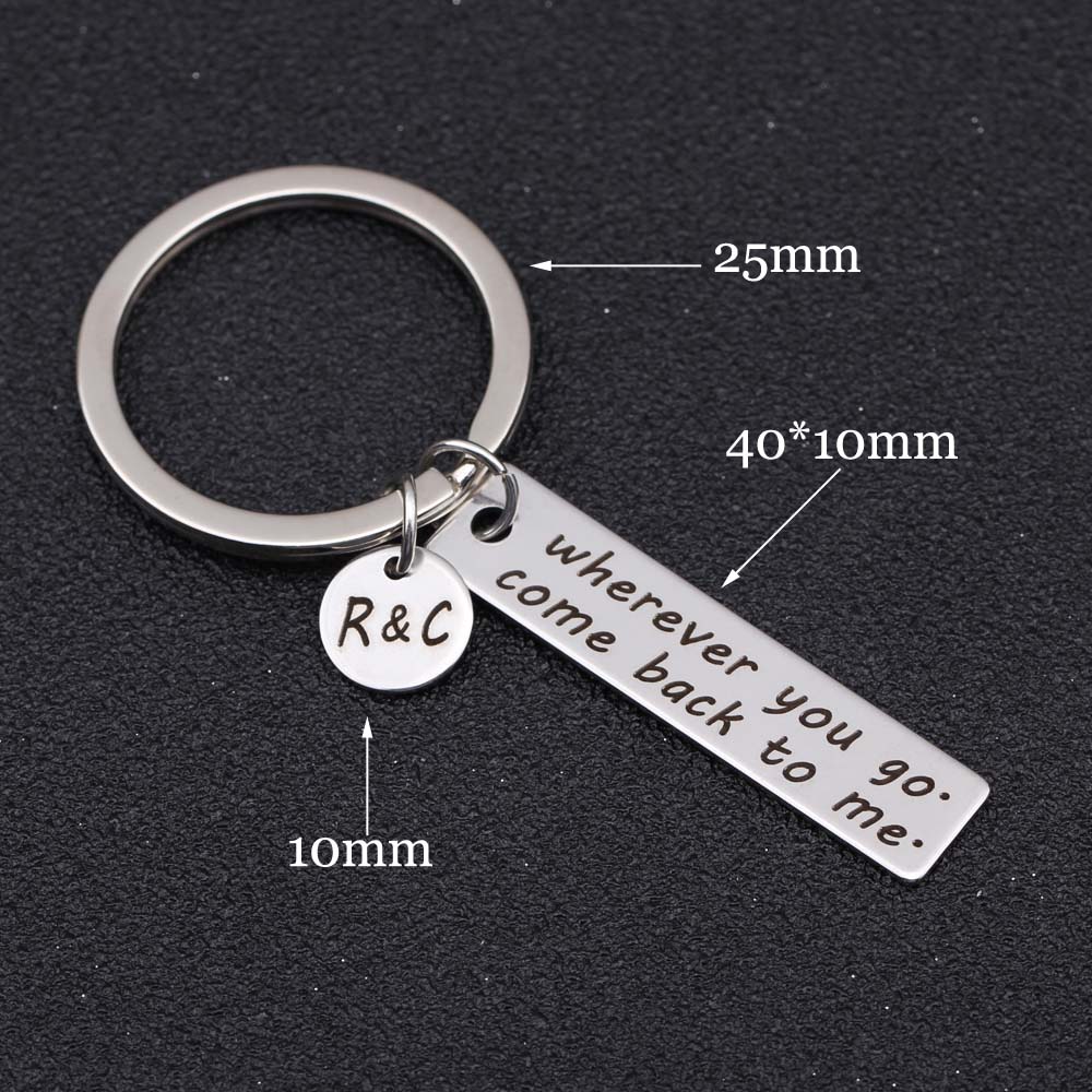 Wherever You Go Come Back To Me Keychain Custom - BigBeryl