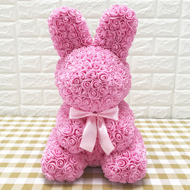 Forever Rose Flower Rabbit - BigBeryl